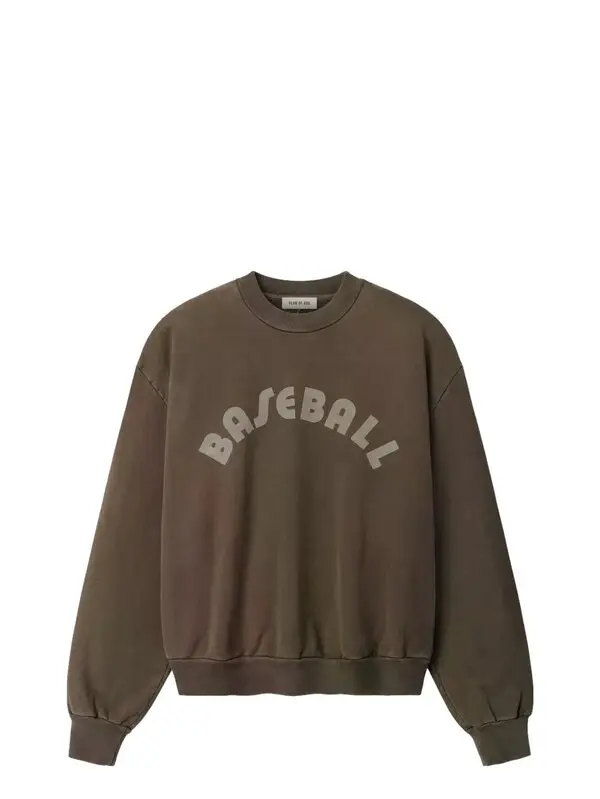 Fear Of God Lettering Print Crewneck Sweater - Brown