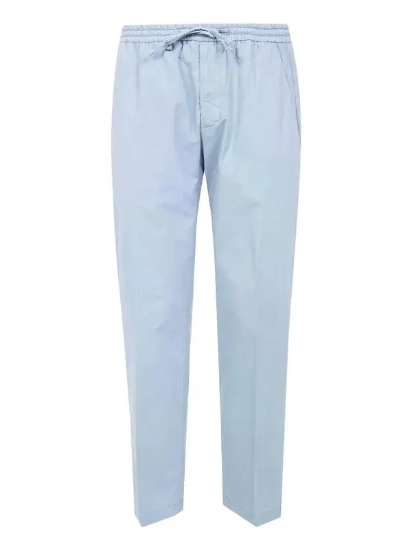 MICHAEL COAL Ash Grey Drawstring Waist Loose-fit Trousers - Blue