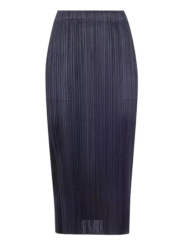 Issey Miyake Midi Skirt With Plissé Effect - Grey