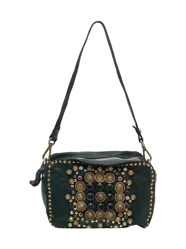 CAMPOMAGGI Studded Shoulder Bag - Green
