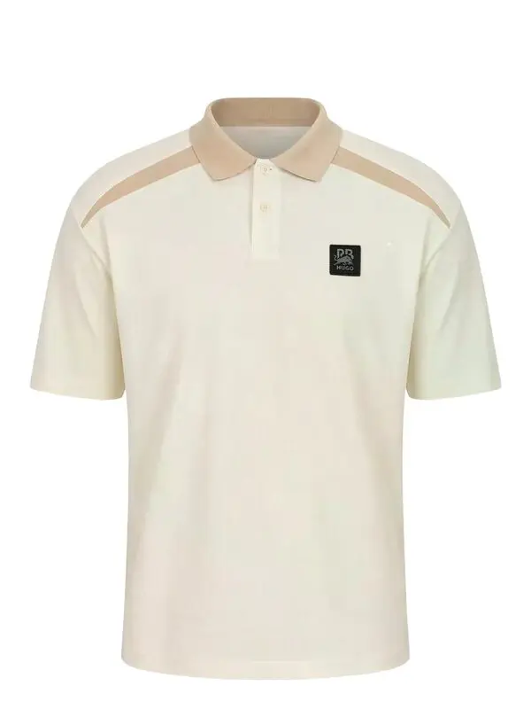 Hugo Logo-patch Polo Shirt - Neutrals