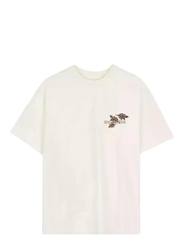 ONLY THE BLIND Logo-embroidered Serpent-motif T-shirt - Neutrals