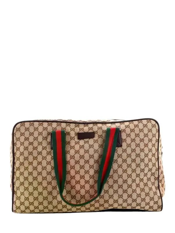 Gucci Gg Canvas Large Travel Bag - Brown
