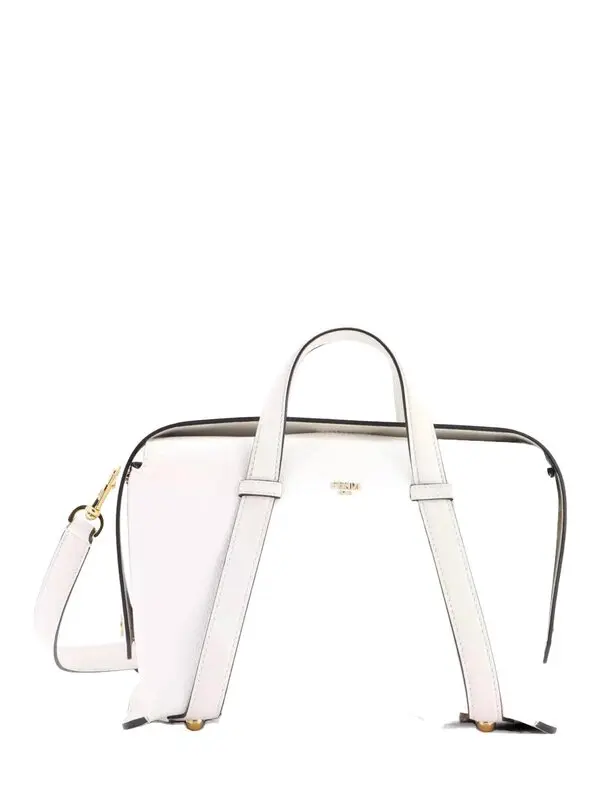 Fendi Leather Medium Shoulder Bag - White