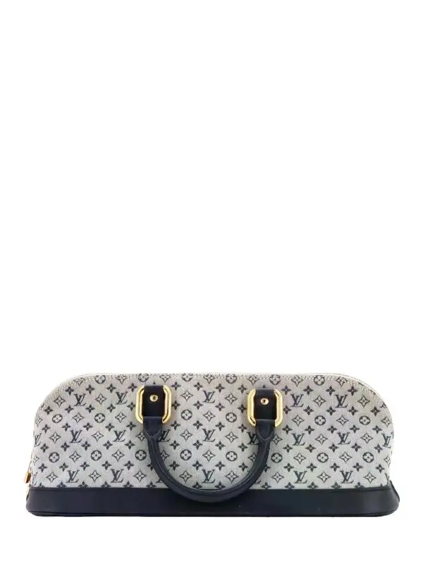 LOUIS VUITTON Monogram Mini Lin Alma Satchel - Blue