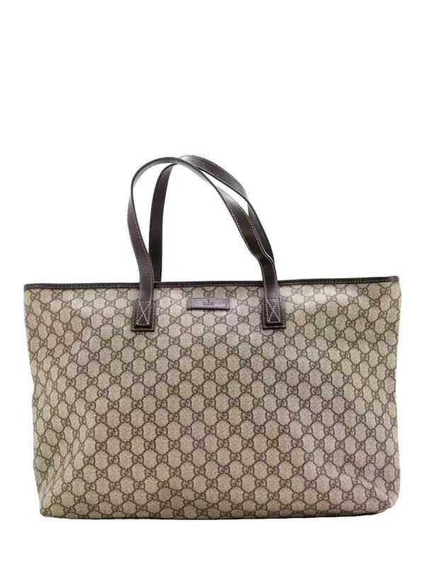Gucci Gg Coated Canvas Large Tote Bag - Brown