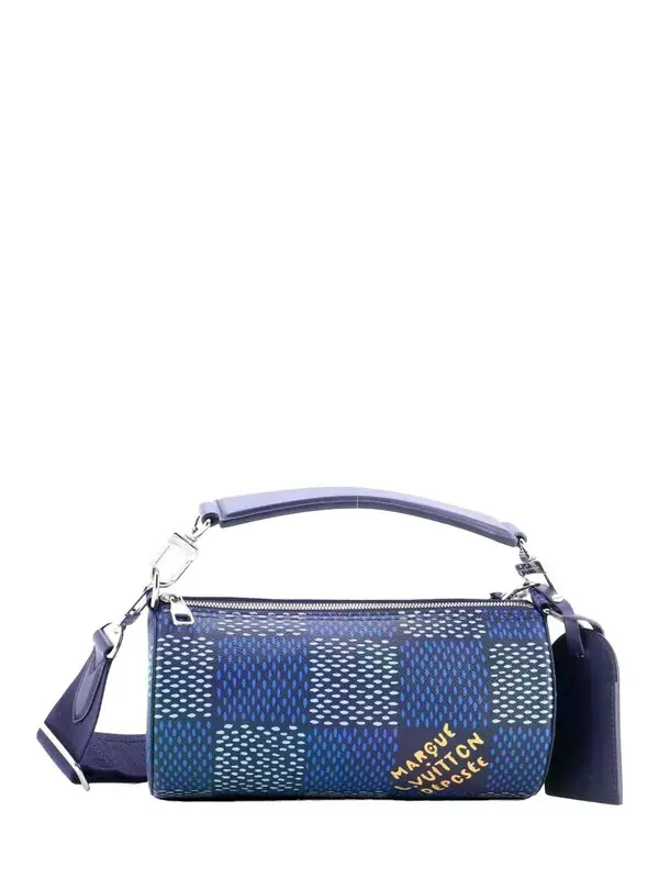 LOUIS VUITTON Soft Polochon Pm Damier Heritage Canvas Shoulder Bag - Blue