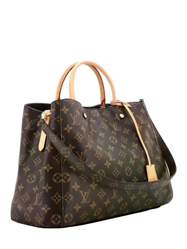 LOUIS VUITTON Montaigne Monogram Canvas Gm Tote Bag - Brown