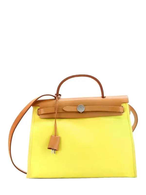 Hermès Herbag Zip Berline Shoulder Bag - Yellow