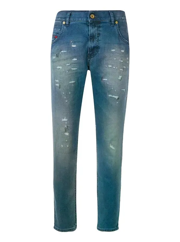 DIESEL® Distressed Boyfriend Jeans - Blue