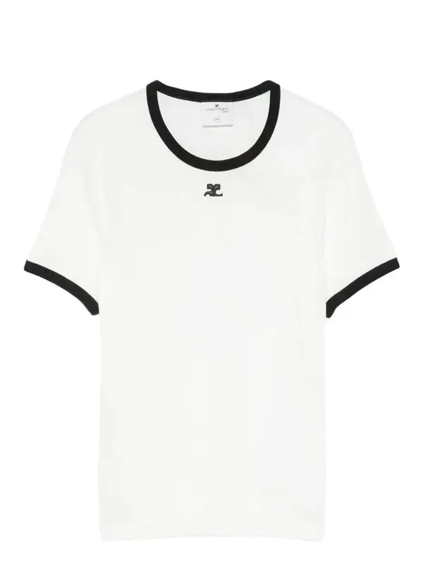 COURREGES Logo Detail T-shirt - White