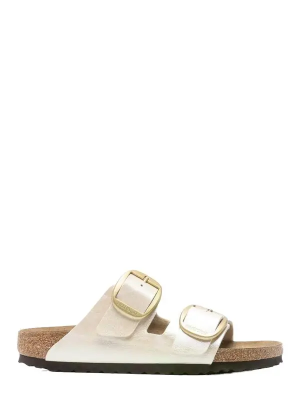 BIRKENSTOCK Arizona Big Buckle Sandals In Metallic Ivory - Neutrals