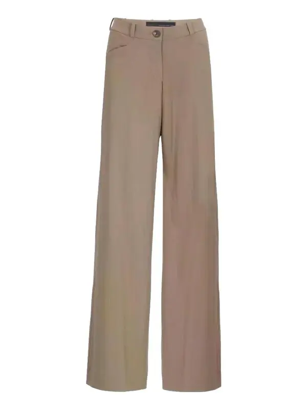 RRD Tailored Wide Leg Trousers With Belt Loops - Brown