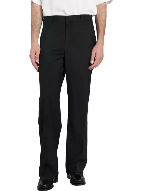 Barena Venezia Pressed Crease Straight-leg Trousers - Black