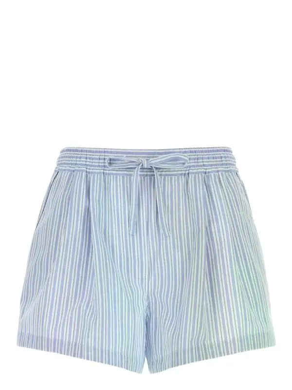 Dolce & Gabbana Striped Embroidered Shorts - Blue