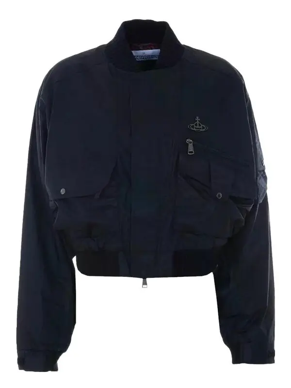 VIVIENNE WESTWOOD Orb Logo Bomber Jacket - Blue