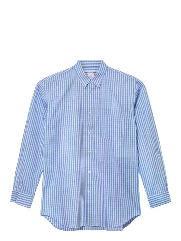 Comme Des Garçons Gingham-check Shirt - Blue