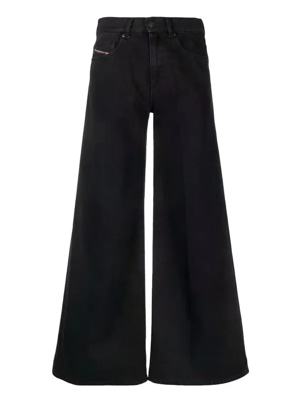 DIESEL® High-waist Wide-leg Jeans - Black