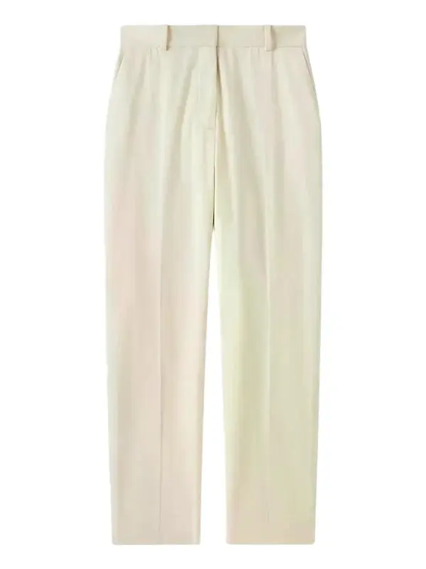 JOSEPH Pressed Crease Straight-leg Trousers - Neutrals