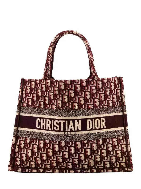 Dior Book Oblique Canvas Medium Tote Bag - Red