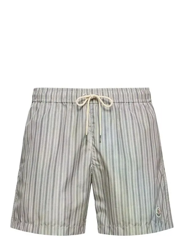 Moncler Striped Drawstring Shorts - Blue