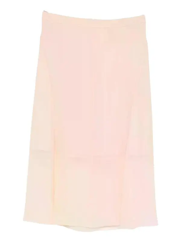 MUGLER Sheer-panelled Midi Skirt - Pink
