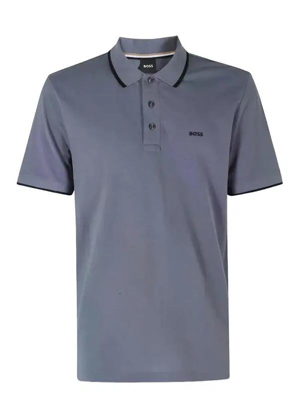 BOSS Parlay 190 Logo-print Polo Shirt - Blue
