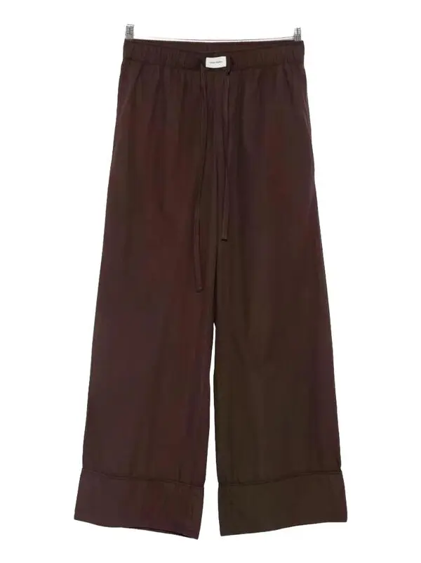 ENTIRE STUDIOS Drawstring Wide Leg Palazzo Pants - Brown