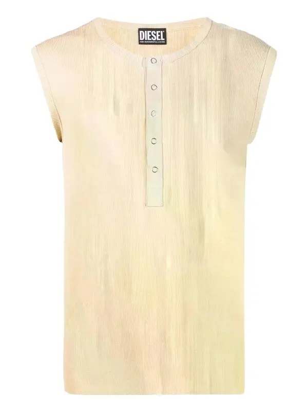 DIESEL® Sleeveless Fitted T-shirt - Neutrals