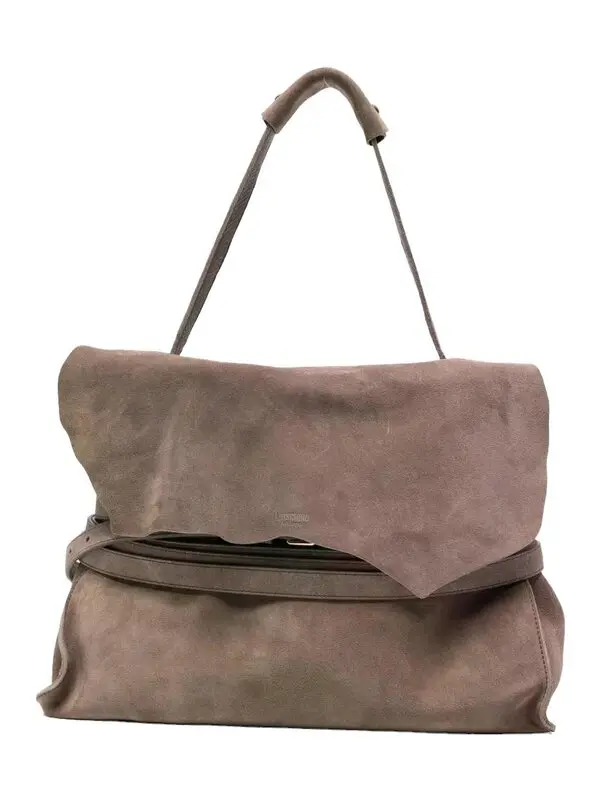 Moschino Alicante Belt Detail Foldover Tote Bag - Neutrals