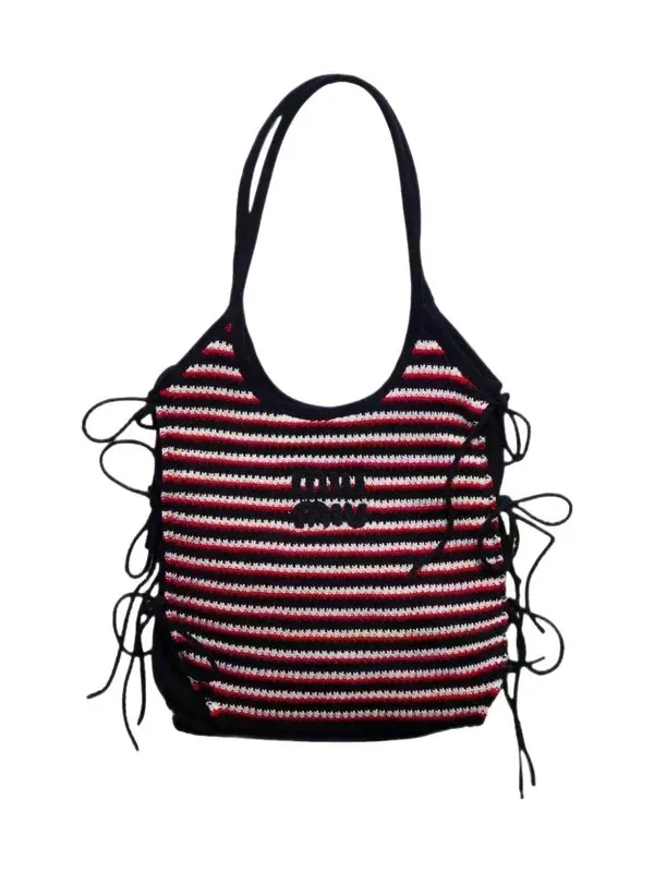Miu Miu Ivy Crochet Shoulder Bag - Blue