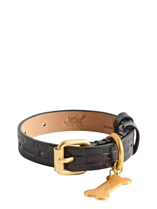 Kith Monogram Leather Collar - Black
