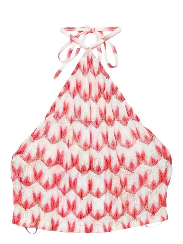 Missoni Zigzag-knit Halterneck Top - Red