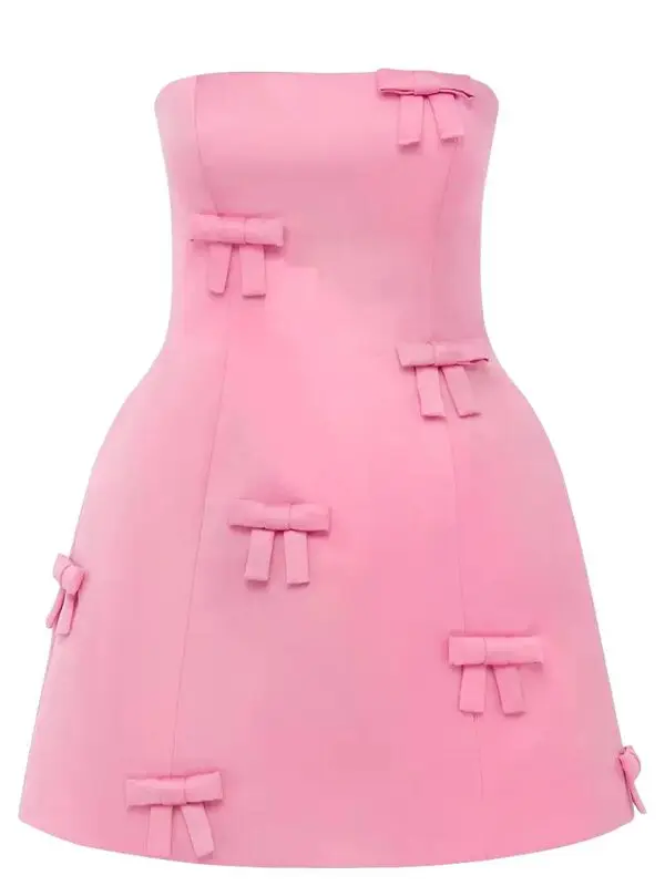 LEO LIN Roselle Bow-embellished Mini Dress - Pink