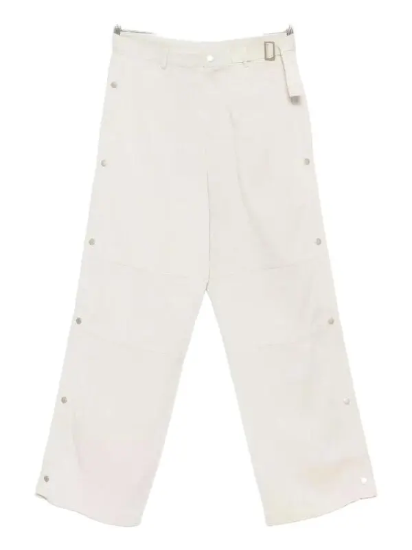 CARRER Knox Press-stud Wide-leg Trousers - Neutrals