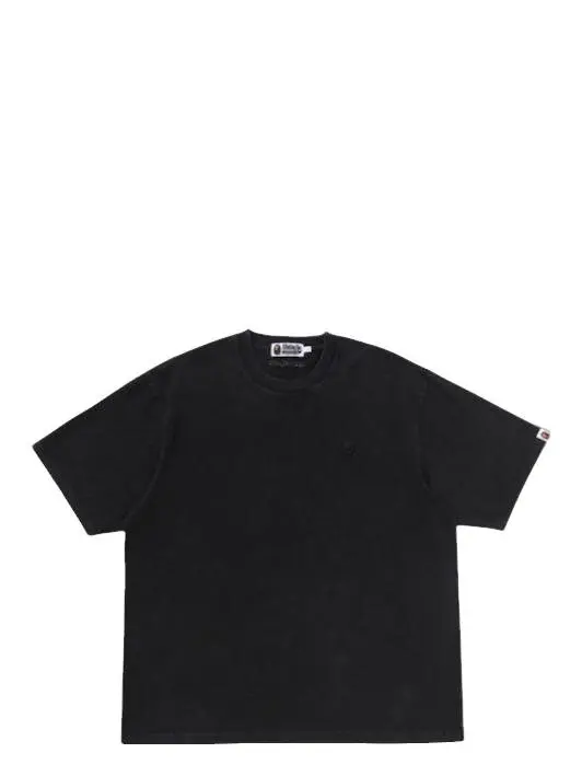 A BATHING APE Garment Dye One Point Relaxed Fit T-shirt - Black