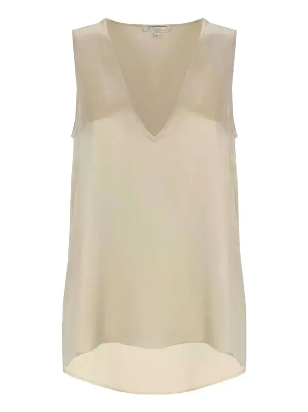 Antonelli Firenze V-neck Sleeveless Top - Neutrals
