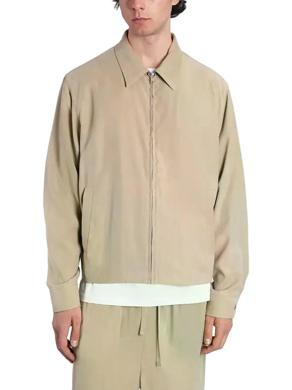 GRIFONI Zip-up Collared Jacket - Neutrals