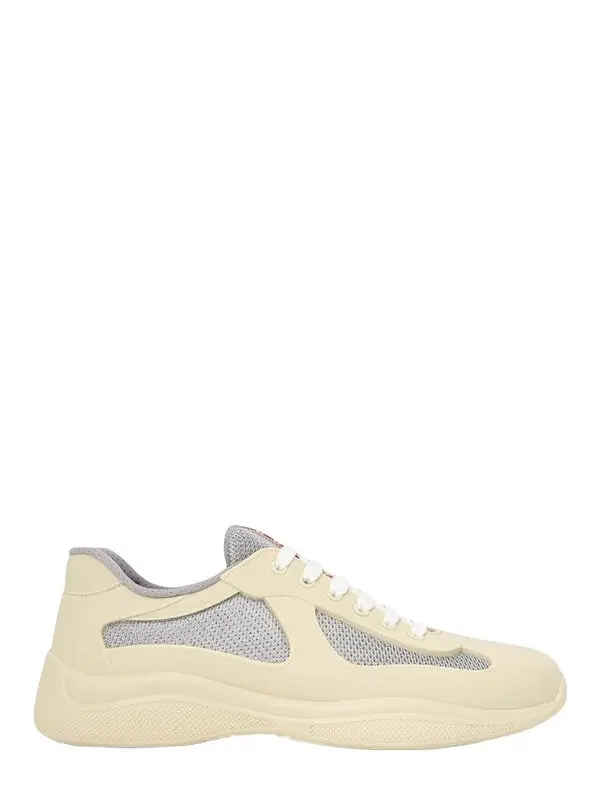 Prada America's Cup Soft Rubber Sneakers - Raw White