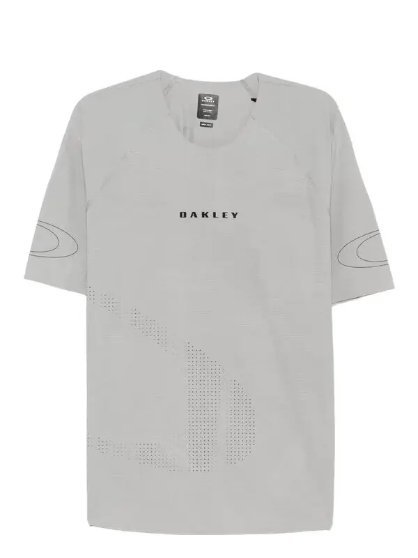 Oakley Seeker Whip Logo-print Raglan-sleeve T-shirt - Grey
