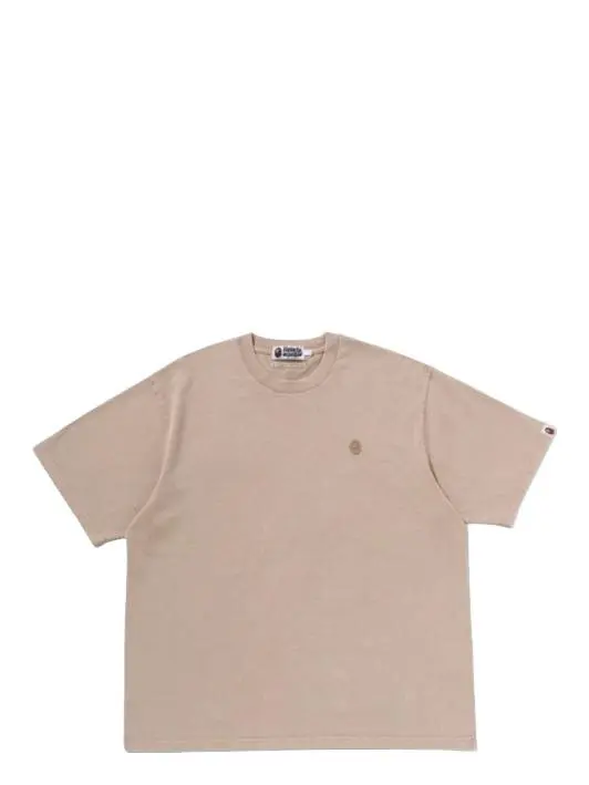 A BATHING APE Garment Dye One Point Relaxed Fit T-shirt - Taupe