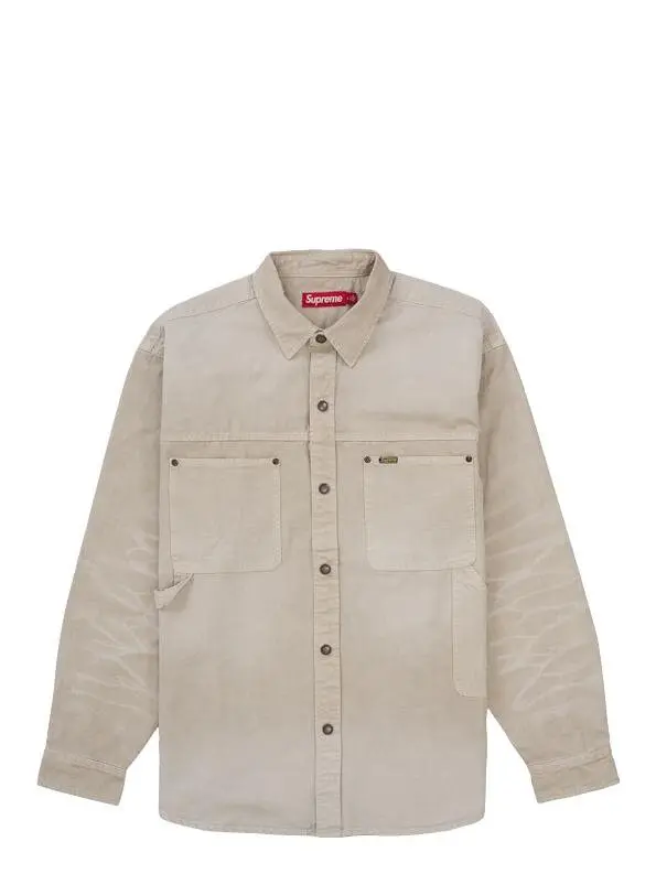 Supreme Worn Snap Painter Shirt - Natural