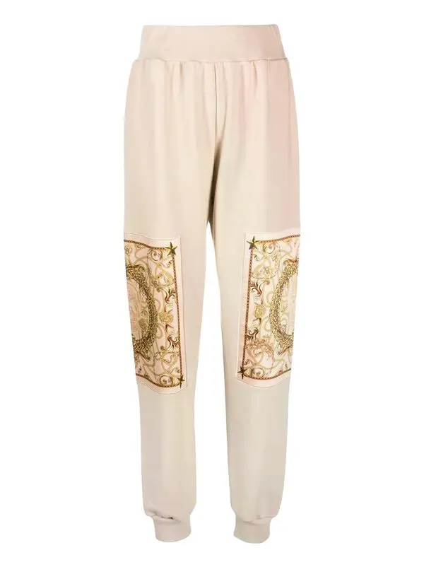 Philipp Plein Beige Cotton New Baroque Print Joggers - Neutrals