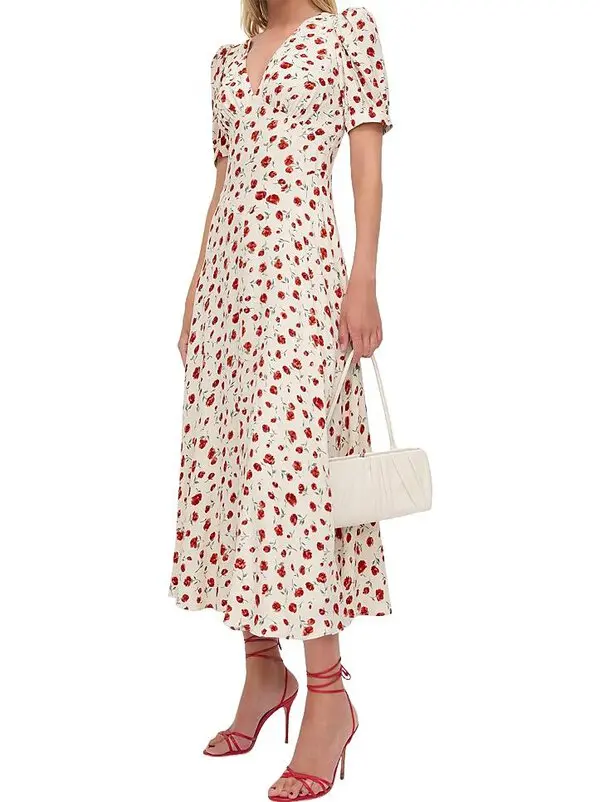 REFORMATION Naira Printed Midi Dress - Dolly