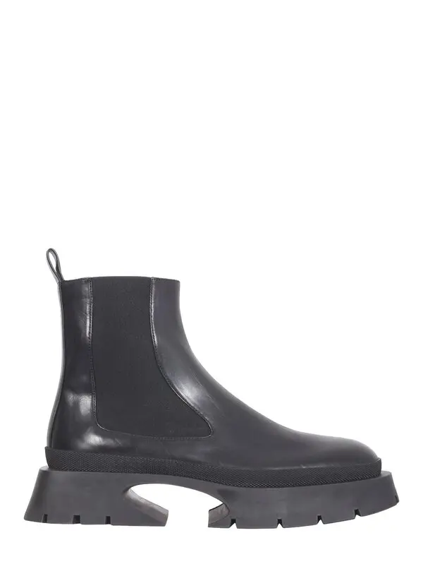 JIL SANDER Leather Boots - Black