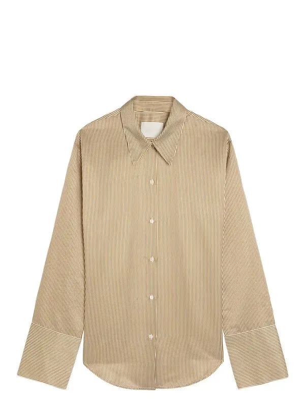 Citizens Of Humanity Camilia Striped Cotton And Silk-blend Shirt - No Colour