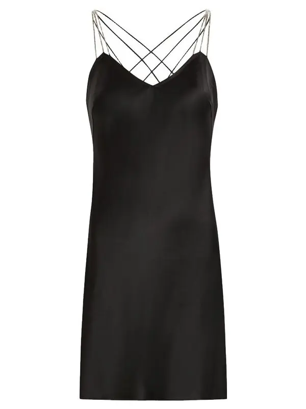 Anna October Ofelia Embellished Mini Dress - Black