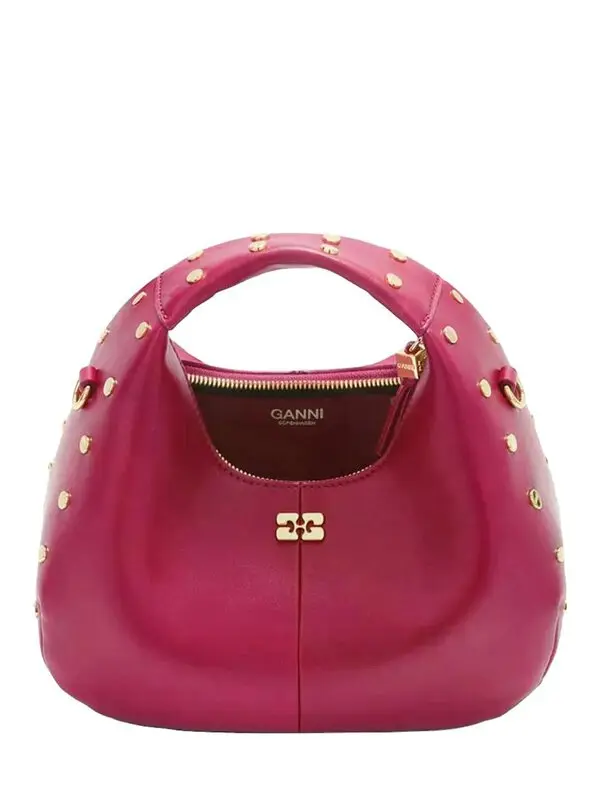 GANNI Stud-embellished Tote Bag - Red