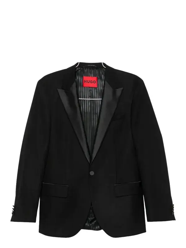 BOSS Long-sleeve Buttoned Blazer - Black