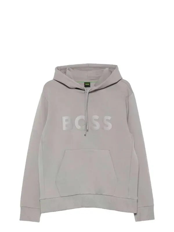 BOSS Soody Logo-print Hoodie - Grey